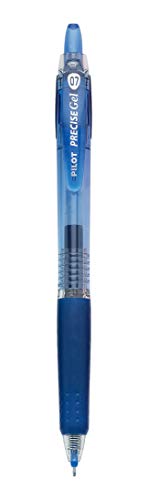 PILOT Precise Gel BeGreen Refillable & Retractable Rolling Ball Pens, Fine Point, Blue Ink, 12-Pack (15002)