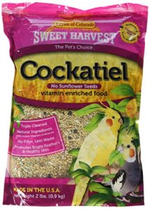 sweet harvest kaylor-made cockatiel food without sunflower