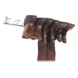 rack'em 4 pair boot rack & wader hanger , 4.5"h x 35.25"w x 10.5"d