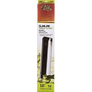 zilla slimline reptile fluorescent lighting fixture with 3-percent uvb lamp, 18-inch