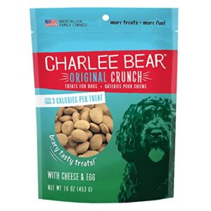 charlee bear original dog treats, cheese and egg, 16 oz