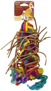 penn-plax leather kabob bird toy for medium sized birds (ba821)