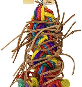 Penn-Plax Leather Kabob Bird Toy for Medium Sized Birds (BA821)