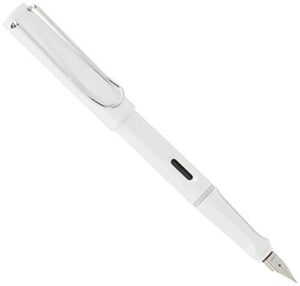 lamy safari white fountain pen - fine nib l19-we-f