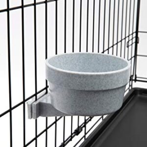 Lixit Quick Lock Removable Dog Kennel Bowls for Wire and Soft Sided Crates (20oz Wire Crate, Granite)