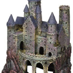 Penn-Plax Age-of-Magic Wizard’s Castle Aquarium Decoration – Safe for Freshwater and Saltwater Fish Tanks – Large