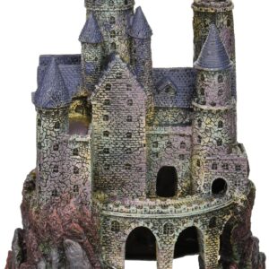 Penn-Plax Age-of-Magic Wizard’s Castle Aquarium Decoration – Safe for Freshwater and Saltwater Fish Tanks – Large