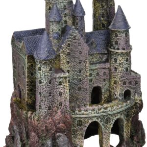 Penn-Plax Age-of-Magic Wizard’s Castle Aquarium Decoration – Safe for Freshwater and Saltwater Fish Tanks – Large