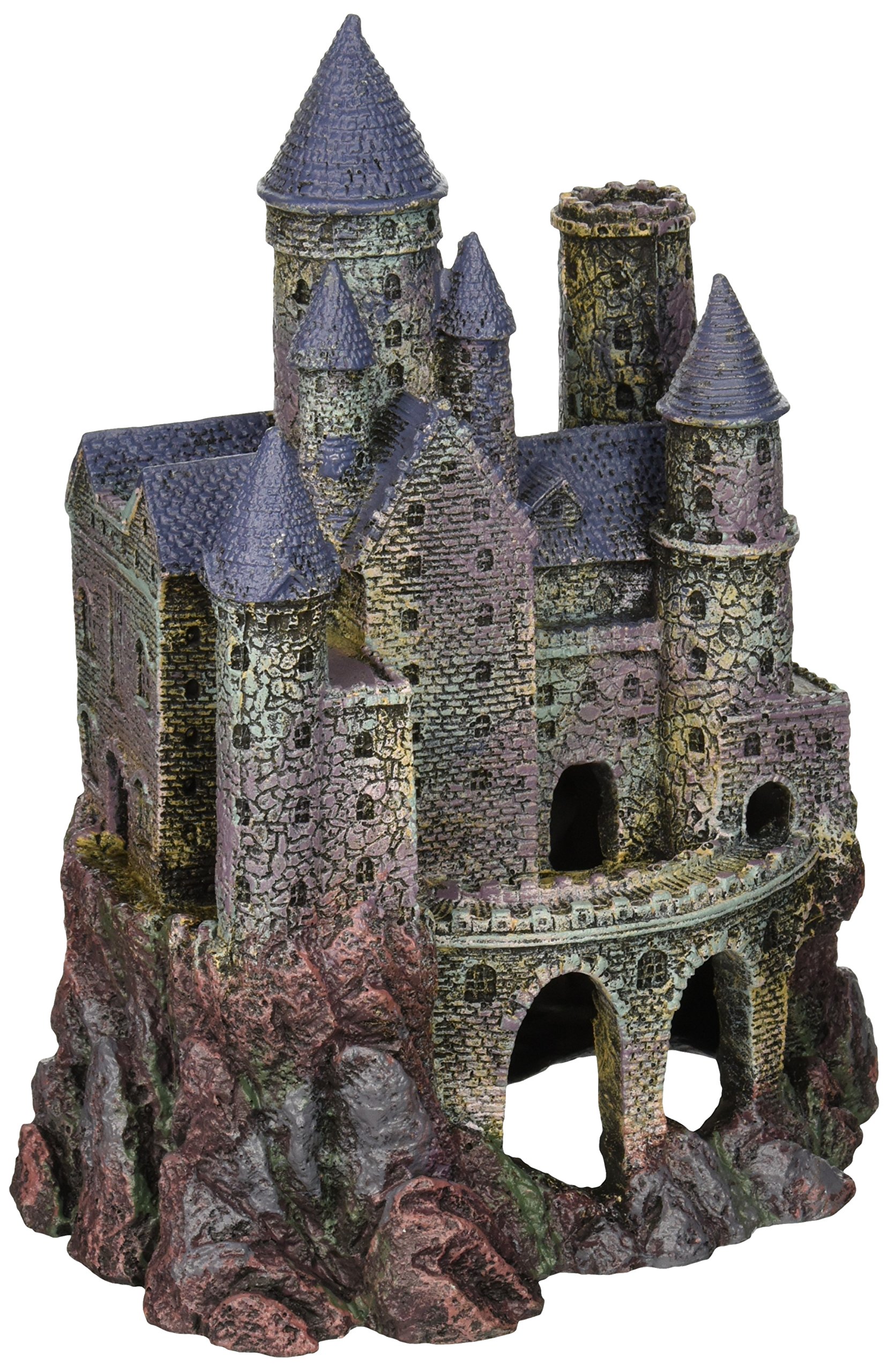 Penn-Plax Age-of-Magic Wizard’s Castle Aquarium Decoration – Safe for Freshwater and Saltwater Fish Tanks – Large