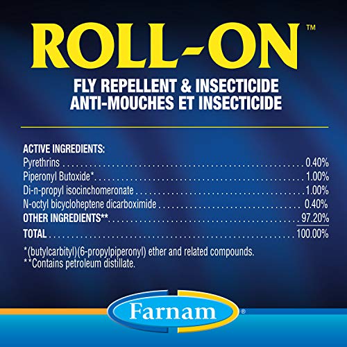 Farnam Roll-On Fly Repellent for Horses, Ponies and Dogs 2 Ounces