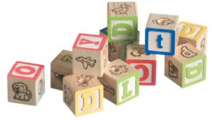 super bird creations 1-1/4-inch alphabet blocks, 12-pack