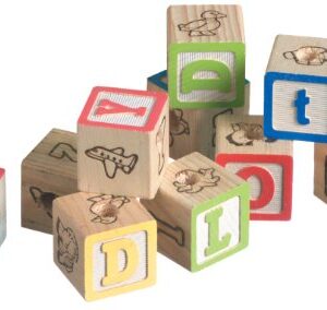 Super Bird Creations 1-1/4-Inch Alphabet Blocks, 12-Pack