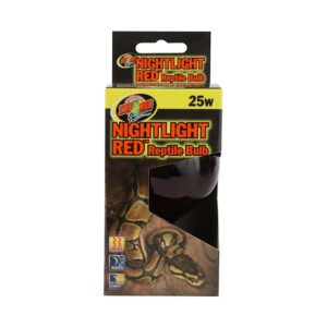 zoo med nightlight red bulb for reptiles, 25 watts