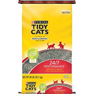 tidy cats non clumping 24/7 performance multi cat litter, 40 lbs.