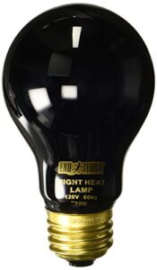 exo terra night glo moonlight heat lamp, a19 reptile terrarium light bulb, 75 watts, pt2130a1