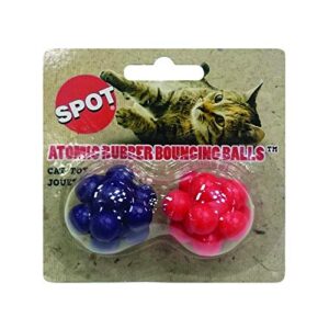 ethical atomic bouncing ball cat toy, 2-piece (colors may vary)