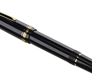 PILOT Namiki Falcon Collection Fountain Pen, Black Barrel with Gold Accents, Soft Fine Nib (60152)