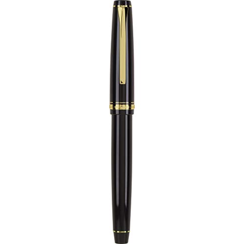 PILOT Namiki Falcon Collection Fountain Pen, Black Barrel with Gold Accents, Soft Fine Nib (60152)