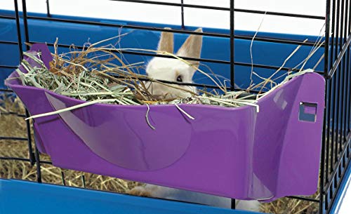 Lixit Cage Hay Rack for Rabbits and Other Small Animals. (Pack of 1, Purple)