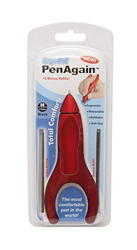 PenAgain ErgoSof Pen Ehlers-Danlos Arthritis Carpal Tunnel Pain Relief RED (00023) (1)