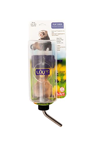 Lixit Quick Lock Super Seal Water Bottles for Hamsters, Guinea Pigs, Rats, Hedgehogs Mice and Other Small Animals. (20oz)