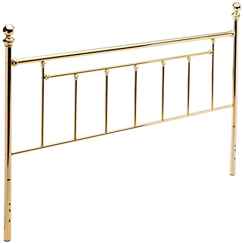 Hillsdale Furniture Hillsdale Chelsea, Bed Frame Not Included King Headboard, Classic Brass