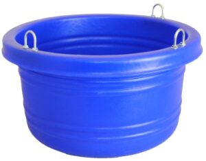 horsemen's pride horse feed tub, large, 30 quarts, blue (001 bl)