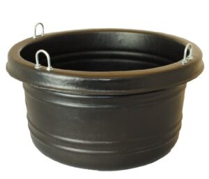 horsemen's pride horse feed tub, large, 30 quarts, black