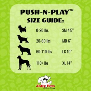 Jolly Pets Push-n-Play Ball Dog Toy, 10 Inches/Large, Red (310 RD)