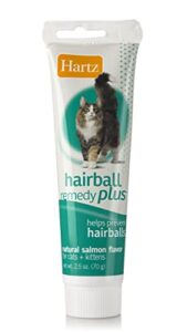 hartz hairball remedy plus salmon flavored paste for cats and kittens, 2.5 ounce