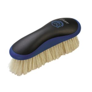 oster equine care series finishing brush, soft bristle, natural hog hair, blue