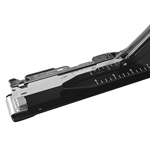 Swingline Heavy Duty Stapler with Built-in Ruler & Adjustable Locking Paper Guide, Desk Top Long Reach Stapler for Home Office Supplies, Staples Up to 20 Sheets Office Paper, Black (S7034121P)