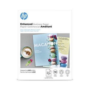 HP Enhanced Business Paper, Matte, 8.5x11 in, 40 lb, 150 sheets, works with laser printers (Q6543A),White