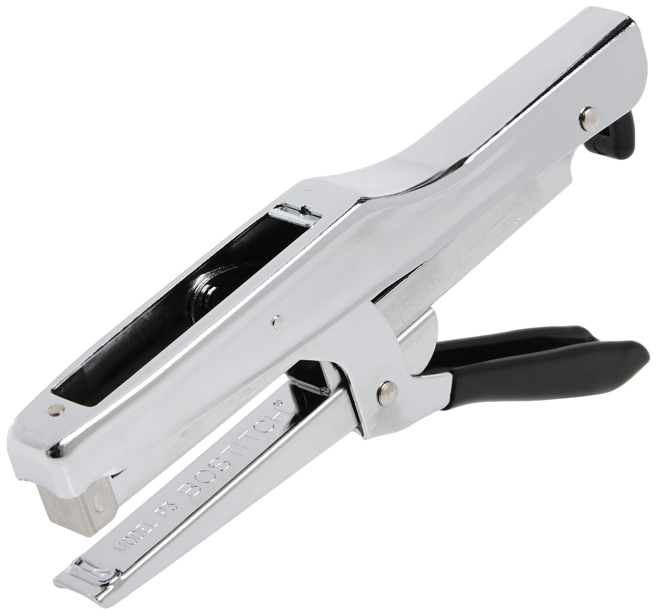 Bostitch Office Plier Stapler, 20 Sheet Capacity, EZ Squeeze Handle, Reduced Effort, No Jam Technology, Chrome