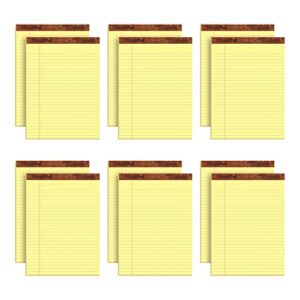 tops 8.5 x 11 legal pads, 12 pack, the legal pad brand, wide ruled, yellow paper, 50 sheets per writing pad, made in the usa (7532)