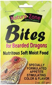 nature zone snz54620 bearded dragon bites soft moist food, 2-ounce