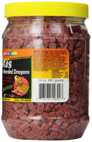 Nature Zone Bites For Bearded Dragons, Soft Moist Food, 24-Ounce