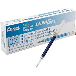 Pentel Refill Ink for EnerGel Liquid Gel Pen, 0.7mm, Needle Tip, Blue Ink, 1 - Pack (LRN7-C)