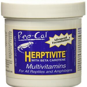 HERPTIVITE Multivitamin for reptiles and amphibians (3.3 oz) Blue Bottle, 1 Pack