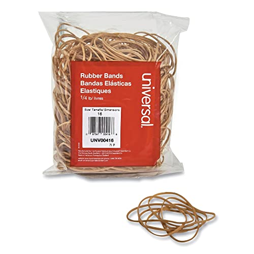 Universal UNV00416 Rubber Bands, Size 16, 2-1/2 X 1/16, 475 Bands/1/4lb (475/Pack)