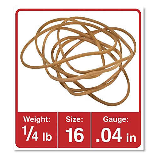 Universal UNV00416 Rubber Bands, Size 16, 2-1/2 X 1/16, 475 Bands/1/4lb (475/Pack)