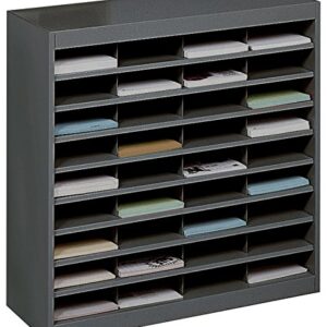 Safco Products 9221BLR Paper & Literature Organizer Classroom Mailbox & Cubby 36 Compartment, Commercial-Grade Steel Construction Warehouse, Office, Mailrooms, Classrooms. Black Powder Coat Finish