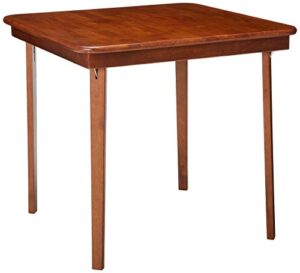 stakmore straight edge 32" square folding card table, cherry finish