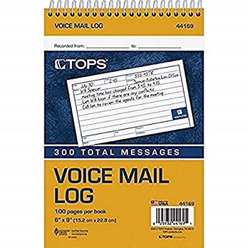 TOPS Voice Message Log Books (44169) (1 book)