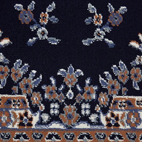 Home Dynamix Premium Sakarya Traditional Medallion Border Area Rug, Navy Blue, 7'8"x10'7" Rectangle