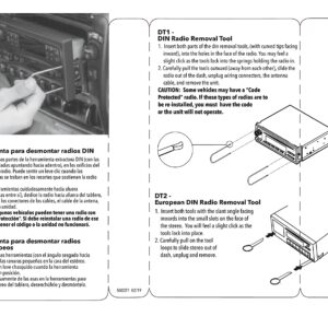 SCOSCHE DT1 DIN Automotive Car Radio Removal Pry Tool Kit