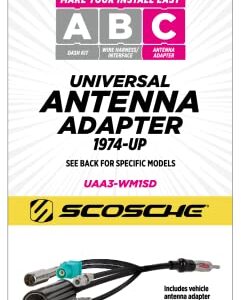 SCOSCHE Multi-Vehicle All-In-One Antenna Adapter UAA3