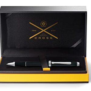 Cross Townsend Refillable Rollerball Pen, Rhodium-Plated Appointments, Includes Luxury Gift Box - Black Lacquer