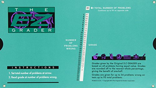 Grading Calculator - E-Z Grader Teacher's Aid Scoring Chart (Original) - 8-1/2" x 4-3/4"