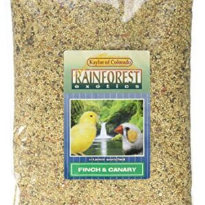 Rainforest Exotics Canary & Finch Bird Food, 4 lbs Bag - Seed Mix for Canaries and Finches